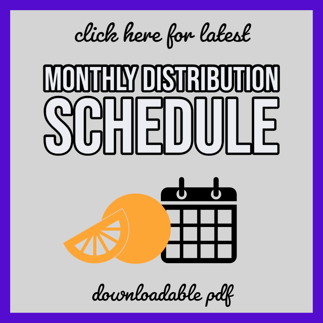 monthly schedule – produce – TCCI Wellness